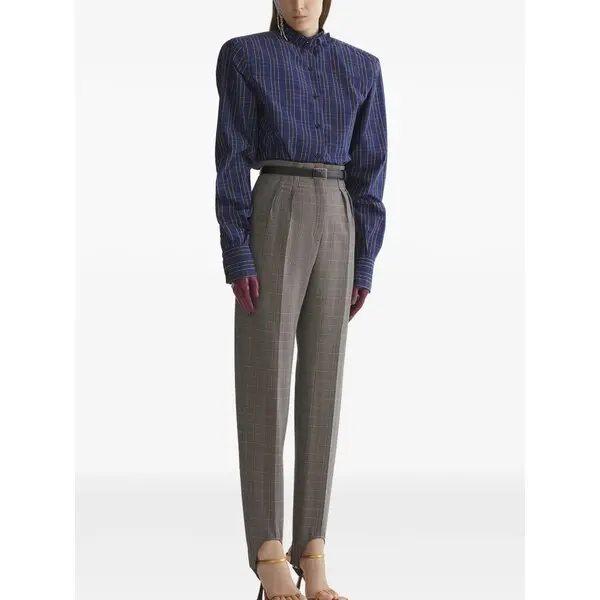 MUGLER Checkered Cotton Shirt