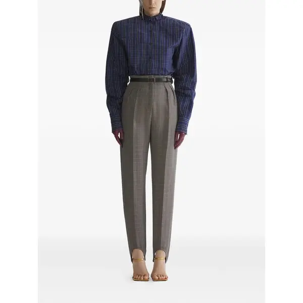 MUGLER Checkered Cotton Shirt