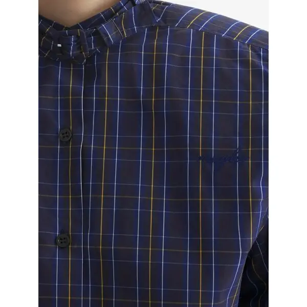 MUGLER Checkered Cotton Shirt