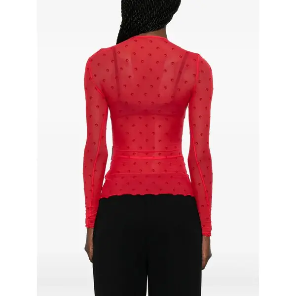 MARINE SERRE All-over Moon Print Long Sleeve Top