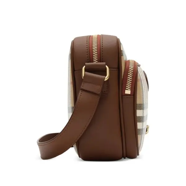 Burberry Check Messenger Bag - Cream
