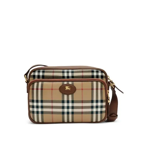 Burberry Check Messenger Bag - Cream