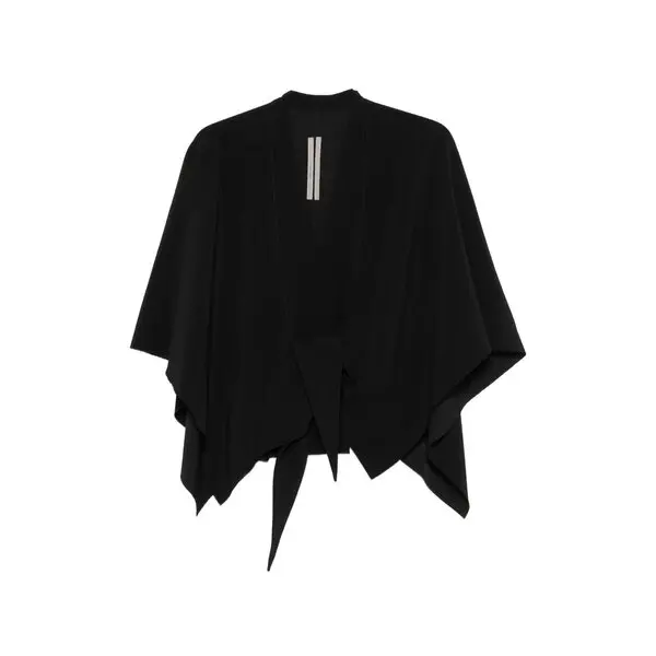Rick Owens V-neck Short Sleeve Top - Black