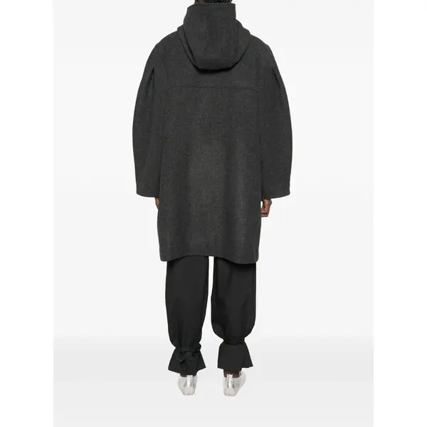 GANNI Grey Oversized Toggle Coat