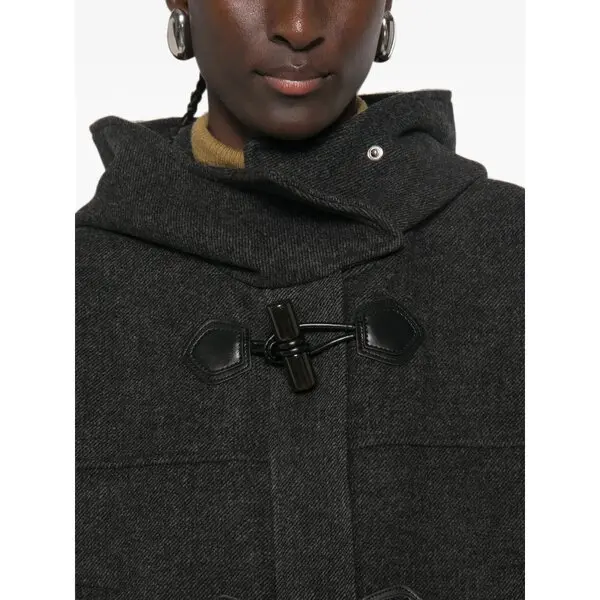 GANNI Grey Oversized Toggle Coat - Gray
