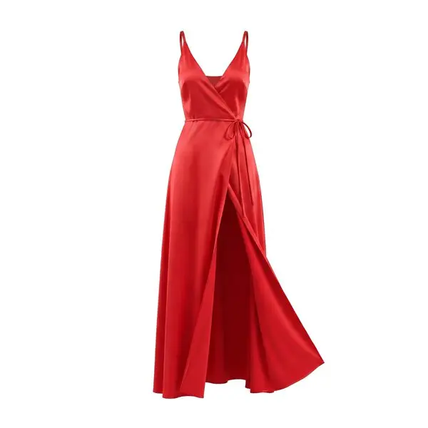 Yumi Kim Rush Hour Silk Maxi Dress - Red