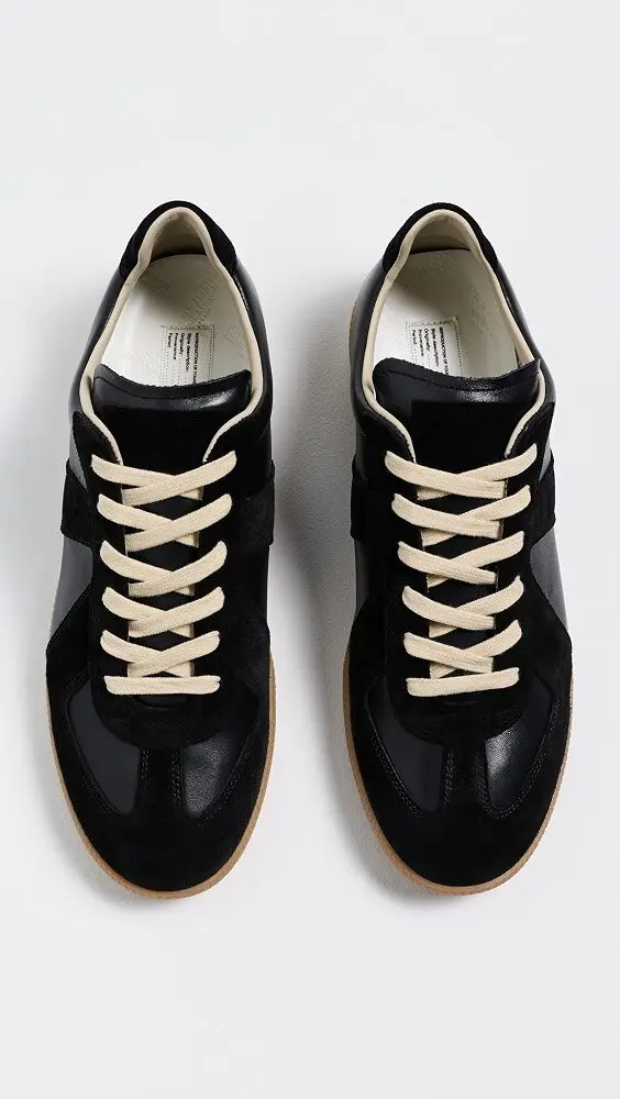 MAISON MARGIELA Replica Low Top Sneakers - Black/black