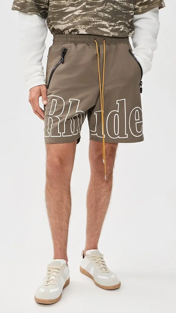 Rhude Logo Shorts 7 - Taupe