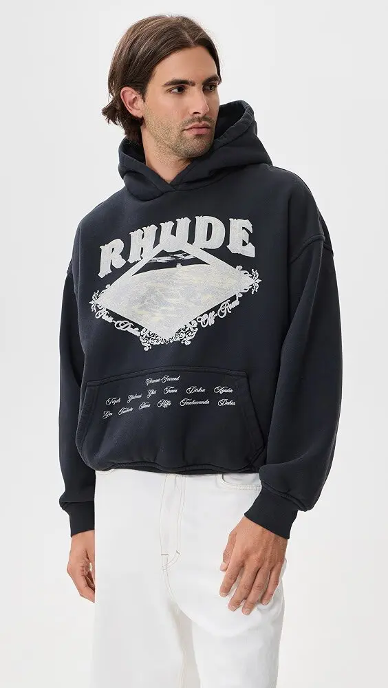 Rhude Dakar Convoy Hoodie - Vtg Black/silver