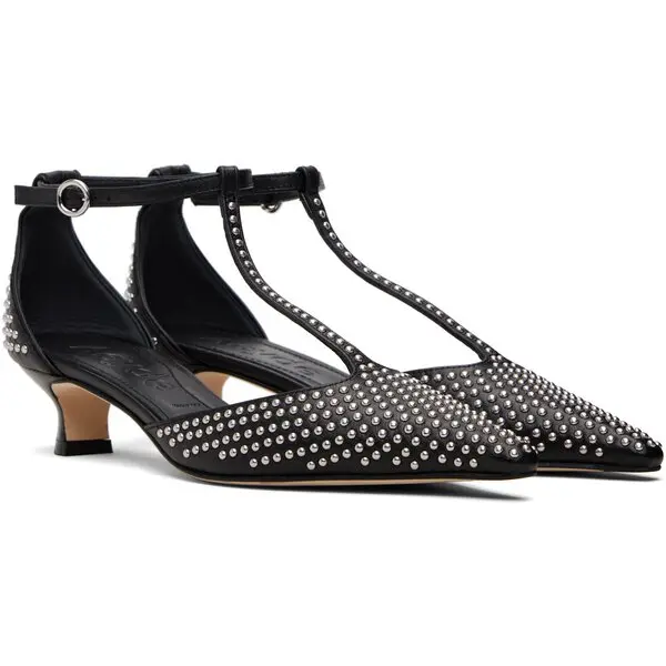 AeydĒ Liz Mini Studded Leather High Heels