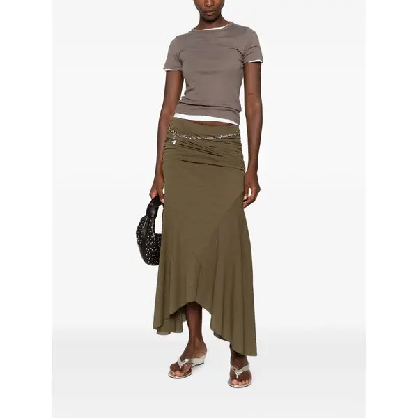 GANNI Asymmetric Draped Skirt