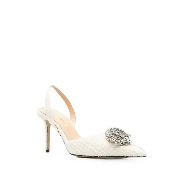 Mach & Mach Slingback Pumps With Embellished Detail