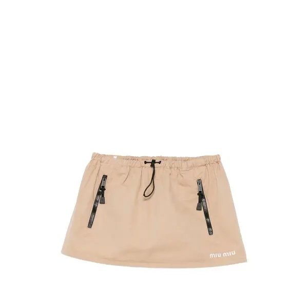 Miu Miu Neutrals Skirts A-line Skirts - Cream