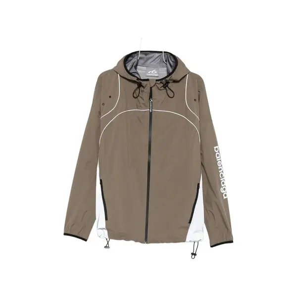 Balenciaga Sport Jacket With Logo Print - Gray