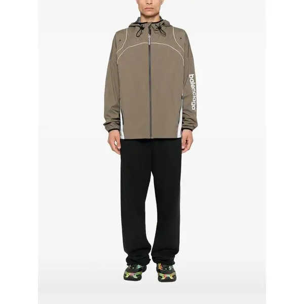 Balenciaga Sport Jacket With Logo Print - Gray