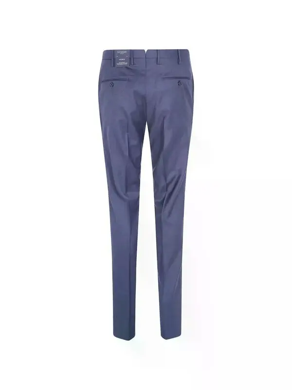 Incotex Pressed-crease Wool Tailored Trousers - Blue