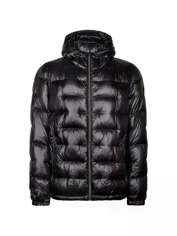 Herno Quilted Hooded Jacket - Black