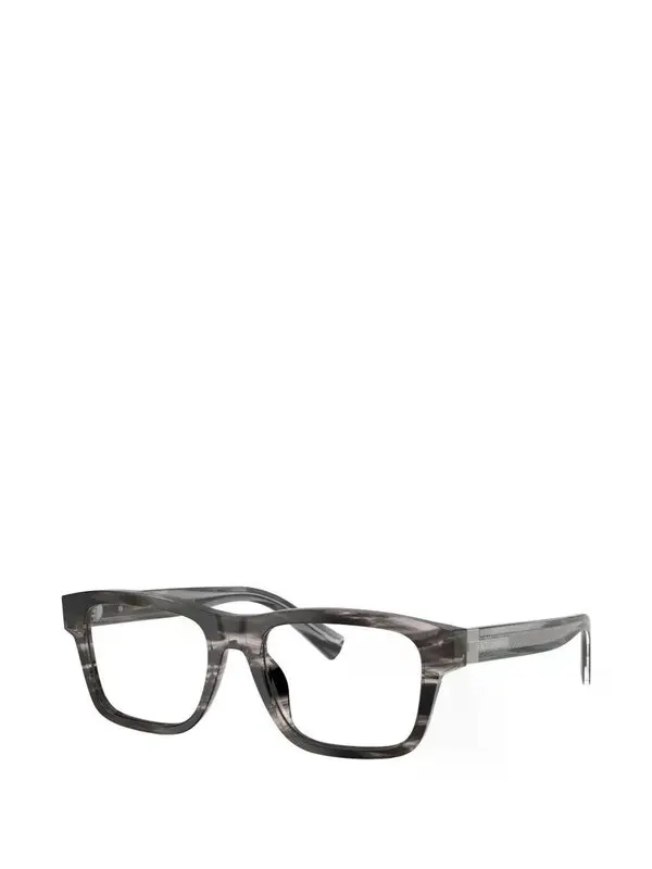 Dolce & Gabbana Chevron-patterned Rectangle-frame Glasses