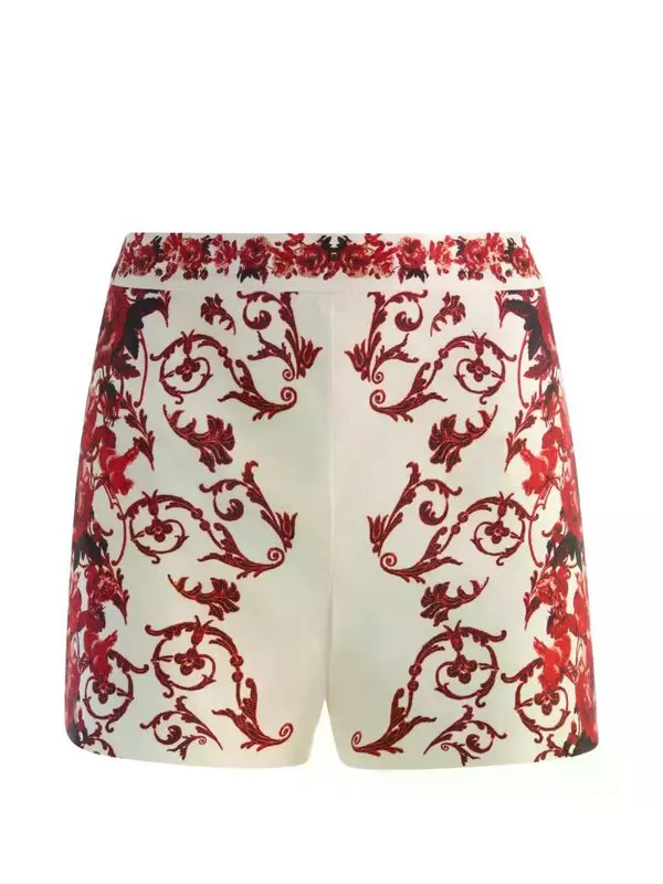 Alice + Olivia Hera Floral-print Shorts - White