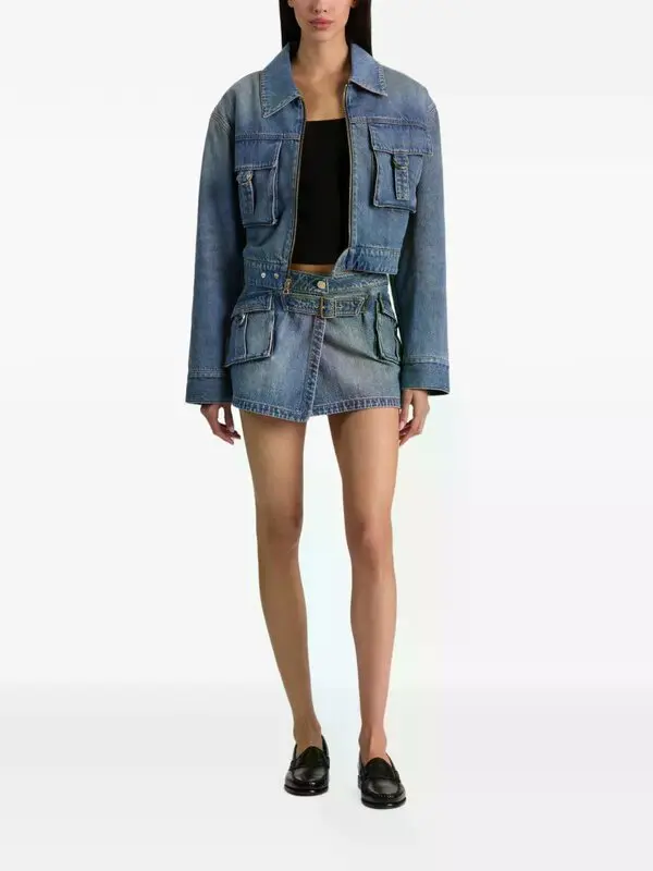 Alice + Olivia Brandy Cargo Mini Skirt - Blue