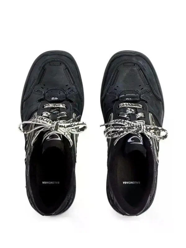 Balenciaga Hamptons Leather Sneakers