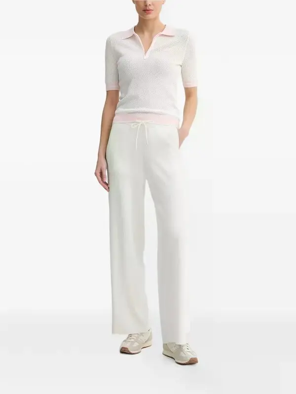 Guess Zip-fastening Mesh-knit Polo Shirt