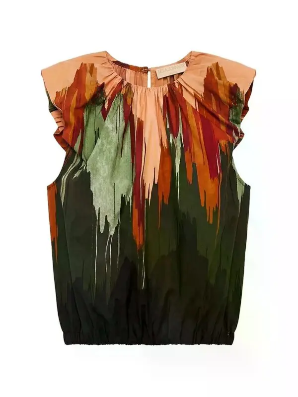 Ulla Johnson Gracie Ruffled Top - Green