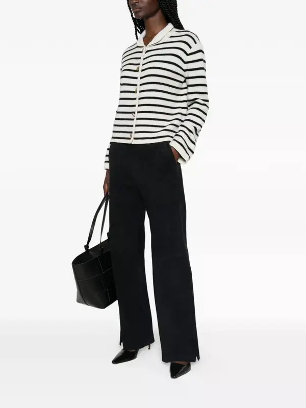 FORTE_FORTE Suede Wide-leg Trousers
