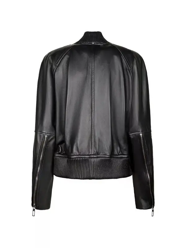 Sportmax Zip-up Leather Jacket