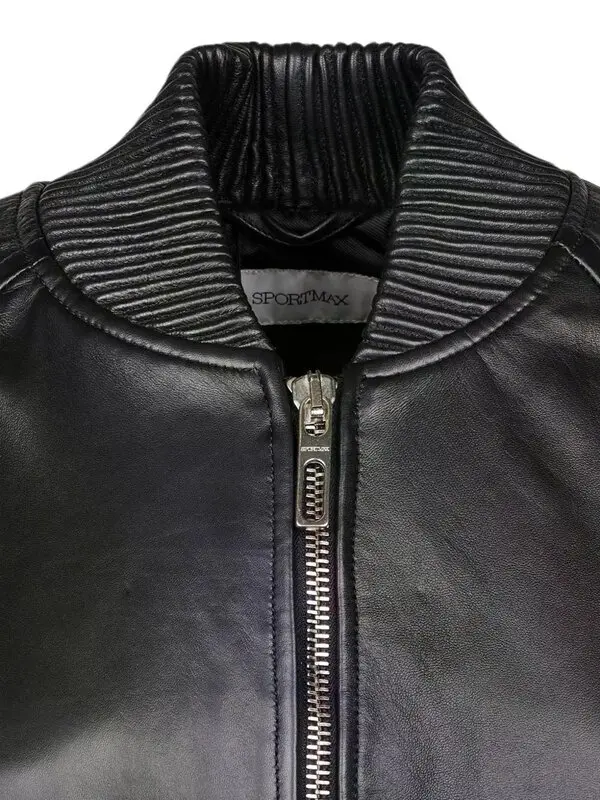 Sportmax Zip-up Leather Jacket