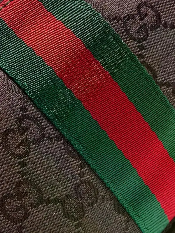 Gucci Small Lunetta Shoulder Bag With Signature Web Stripe - Brown