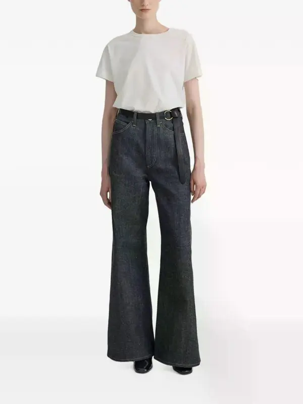 TAIGA TAKAHASHI Flared-leg Jeans - Blue