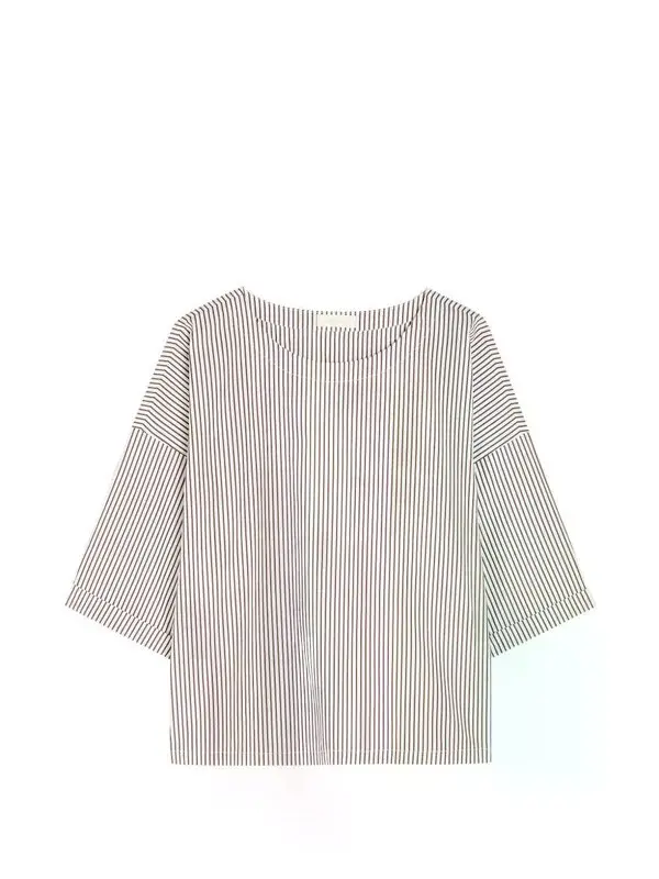 Suzie Kondi Saria Striped Cotton Top - White
