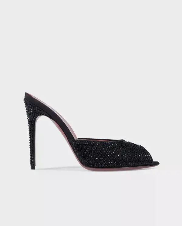 Paris Texas Vera Crystal-embellished Sandals - Black