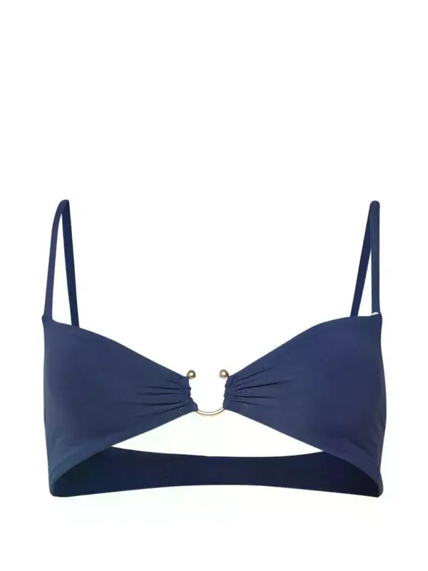 Bond Eye Carly Crop Reversible Bikini Top - Blue