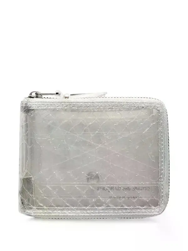 Comme Des Garçons Snake Line Zip-around Wallet - White