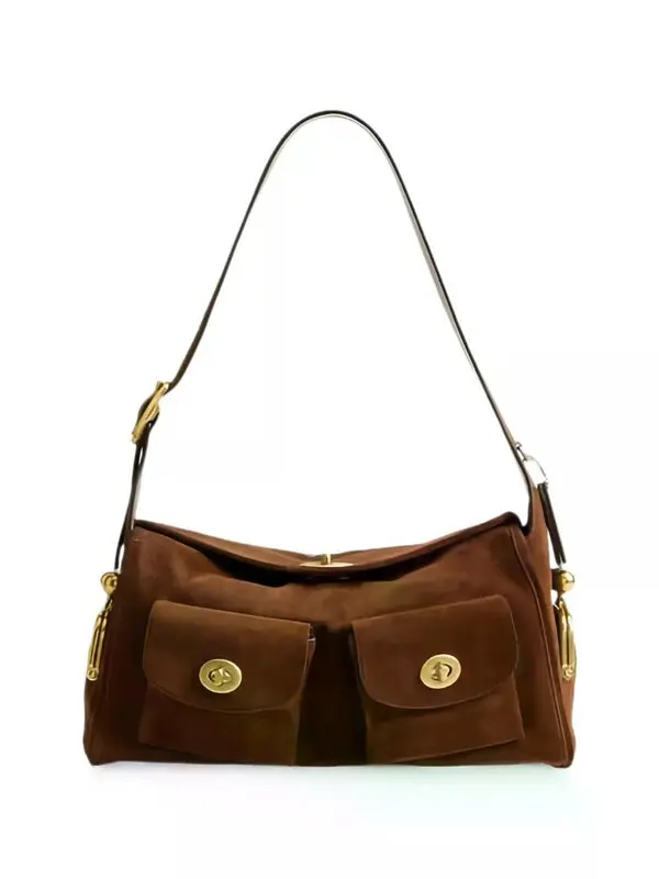 COACH Turnlock Haversack Shoulder Bag - Brown