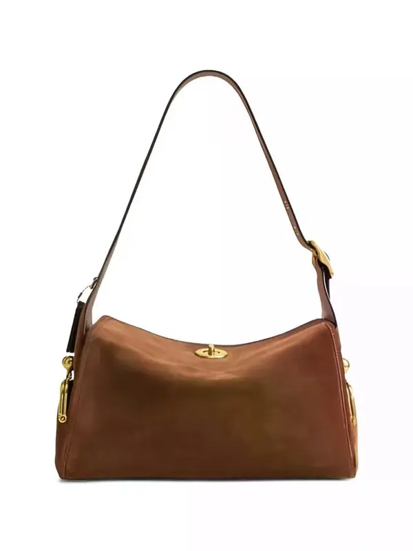 COACH Turnlock Haversack Shoulder Bag - Brown