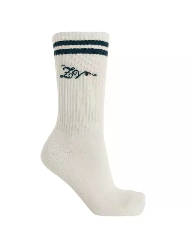 Zadig&Voltaire Logo Embroidered Striped Socks