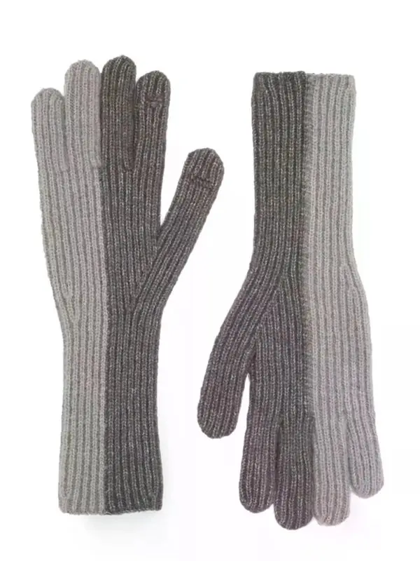 PENNYBLACK Ribbed-knit Panelled Gloves