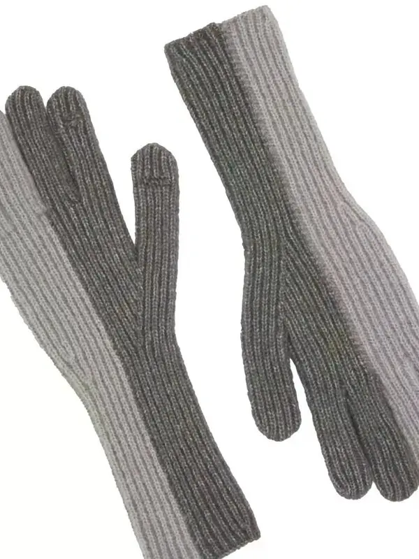 PENNYBLACK Ribbed-knit Panelled Gloves