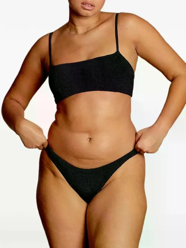 Hunza G Gigi Crinkle-effect Bikini - Black