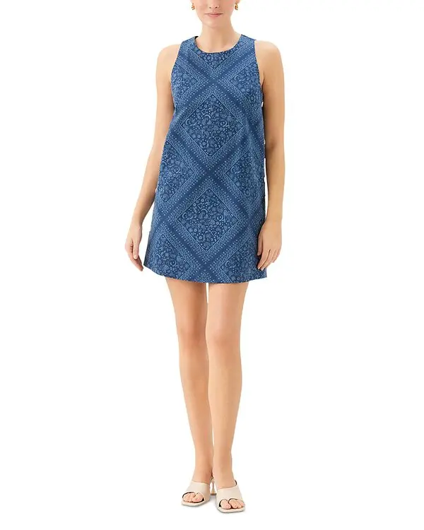 Fifteen Twenty Clarice Denim Side Button Dress - Print