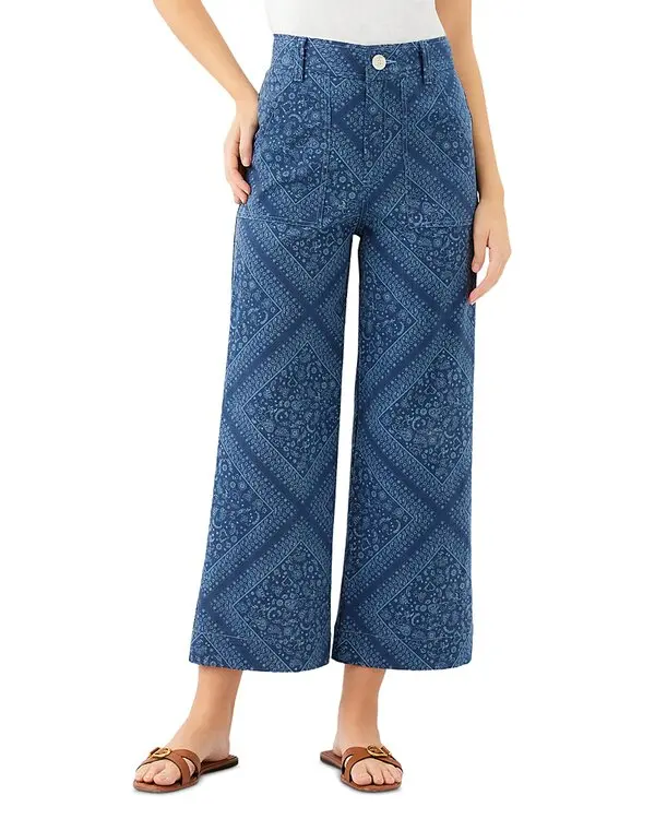 Fifteen Twenty Rylee Cropped Wide Leg Pants - Print