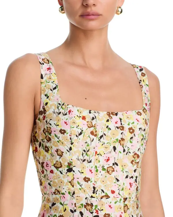 Aqua Floral Midi Dress