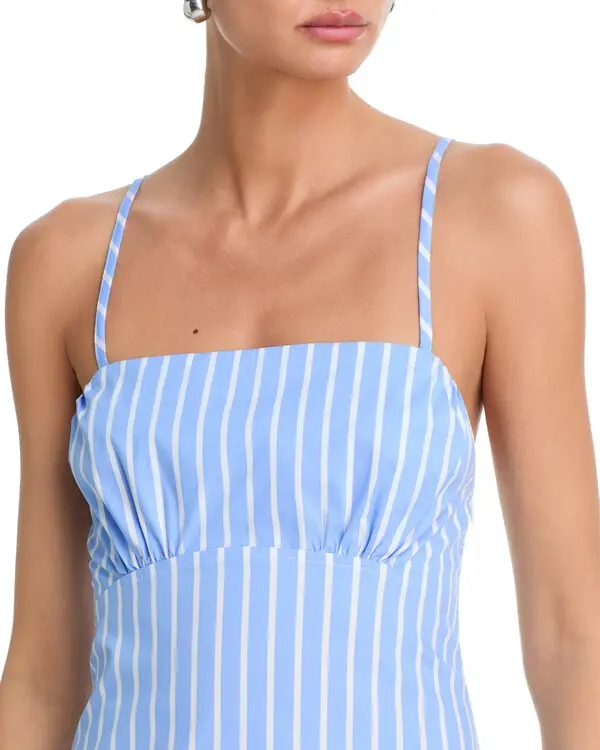 Aqua Stripe Open Back Maxi Dress Exclusive