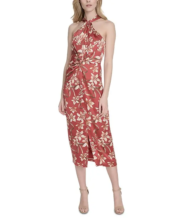 Eliza J Floral Print Midi Dress