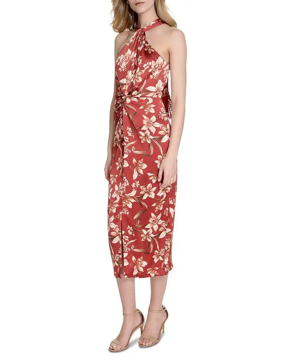 Eliza J Floral Print Midi Dress