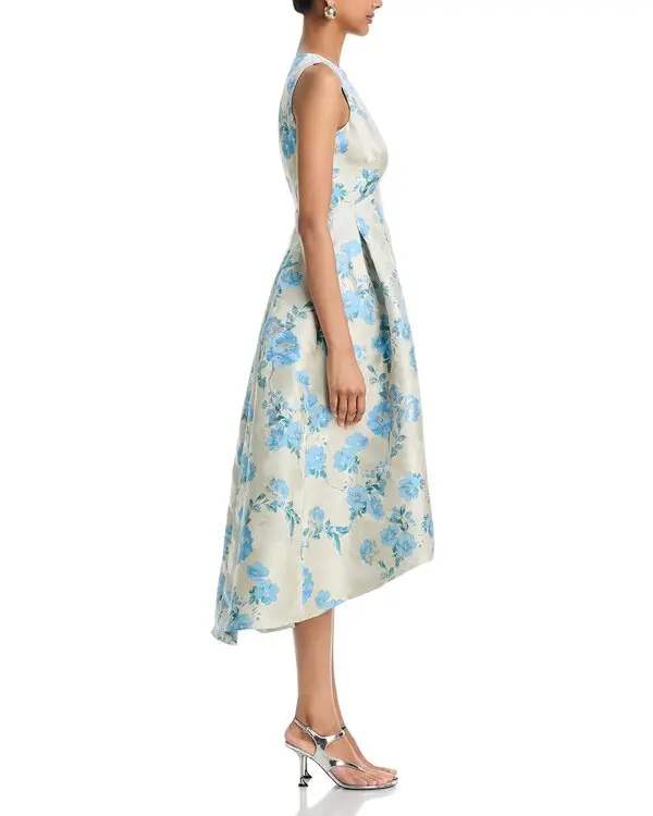 Eliza J Floral V-neck High-low Dress