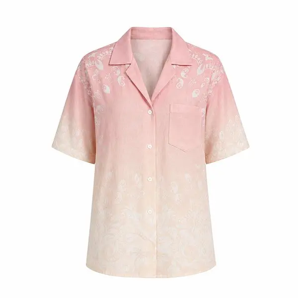 Loveist Store The Soley Linen Textured Shirt Co-ord Set - Pink